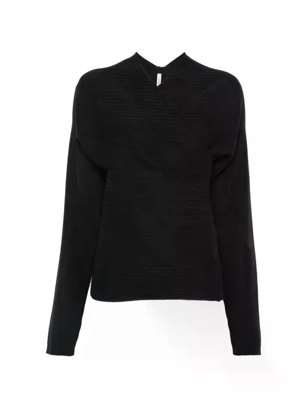 Paloma Wool Ribbed Knit V-neck Long Sleeve Sweater