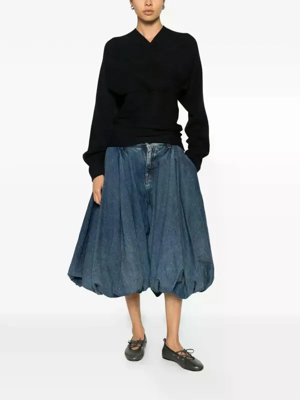 Paloma Wool Ribbed Knit V-neck Long Sleeve Sweater