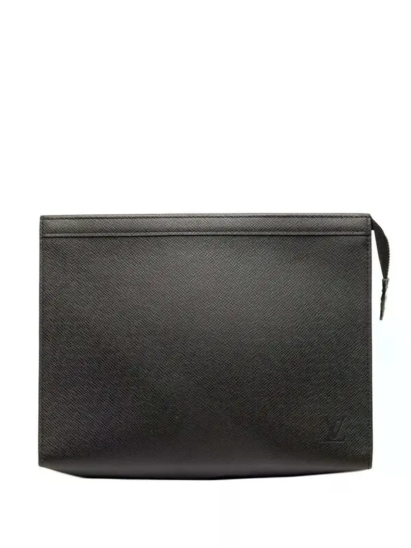 LOUIS VUITTON Taiga Pochette Voyage Mm Clutch Bag - Black