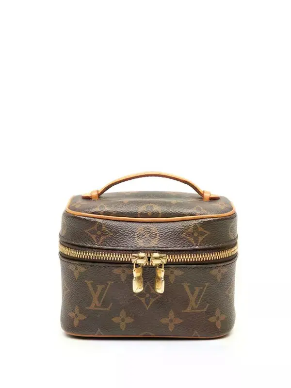 LOUIS VUITTON Monogram Nice Nano Case Vanity Bag - Brown