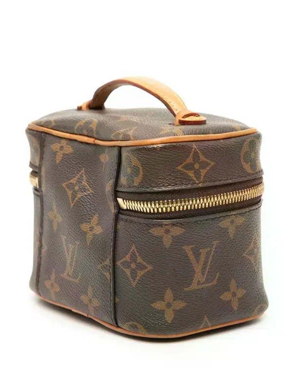 LOUIS VUITTON Monogram Nice Nano Case Vanity Bag - Brown
