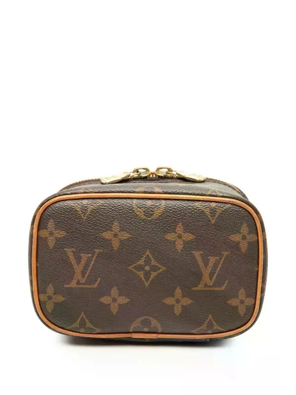 LOUIS VUITTON Monogram Nice Nano Case Vanity Bag - Brown