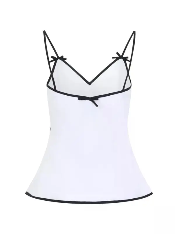 Moschino Spaghetti Strap Bow Detail Top