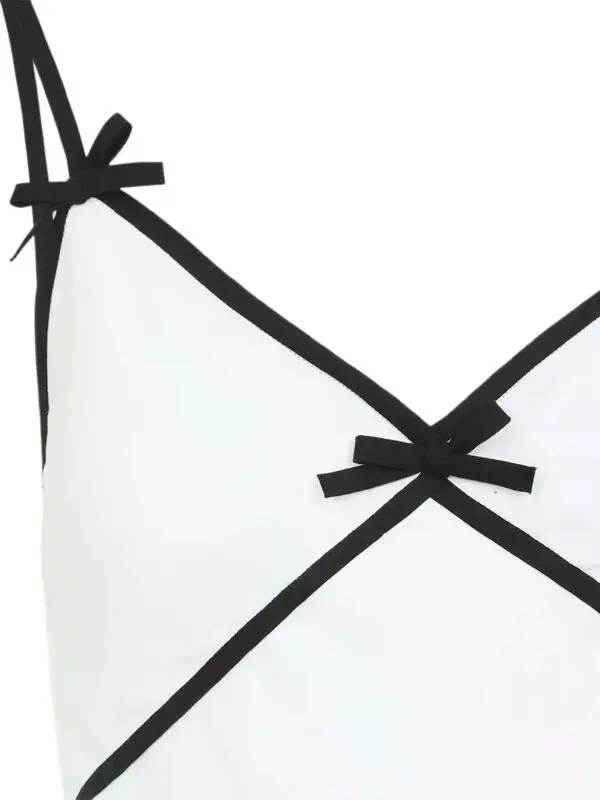 Moschino Spaghetti Strap Bow Detail Top