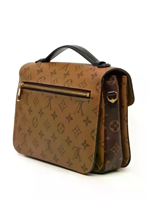 LOUIS VUITTON Monogram Reverse Pochette Metis Satchel - Brown