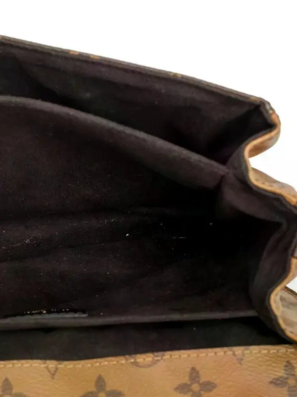 LOUIS VUITTON Monogram Reverse Pochette Metis Satchel - Brown