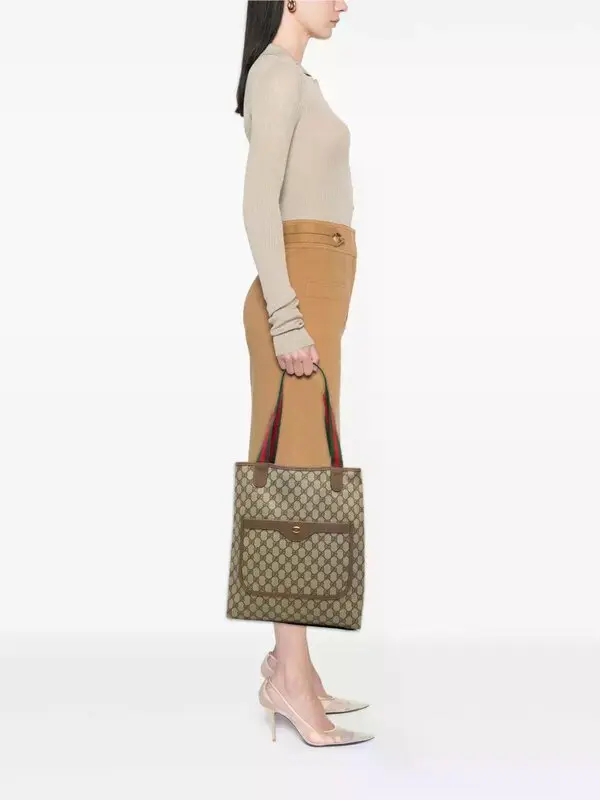 Gucci Gg Supreme Web Tote Bag