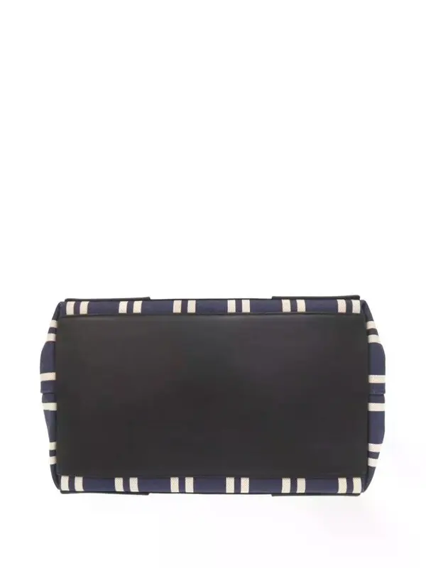 Balenciaga Canvas Striped Navy Cabas S Tote Bag - Blue