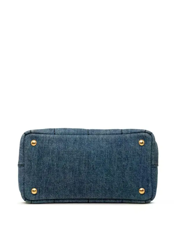 Prada Canapa Logo Satchel - Blue
