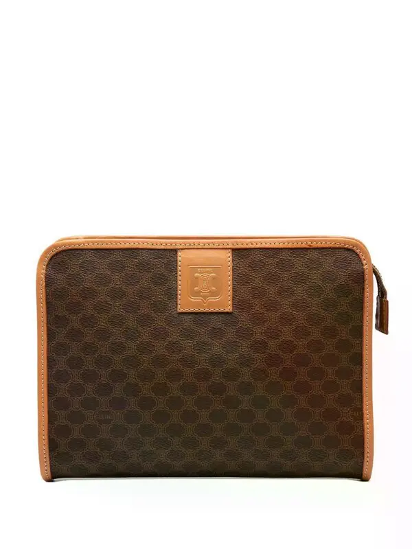 Celine Macadam Coated Canvas Clutch Bag