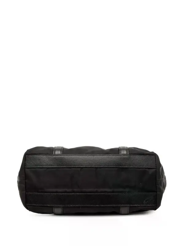 Prada Saffiano Trimmed Tessuto Tote Bag