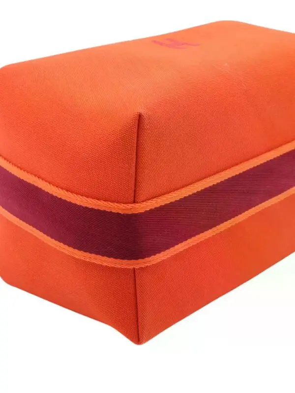 Hermès Toile Bride A Brac Vanity Bag - Orange