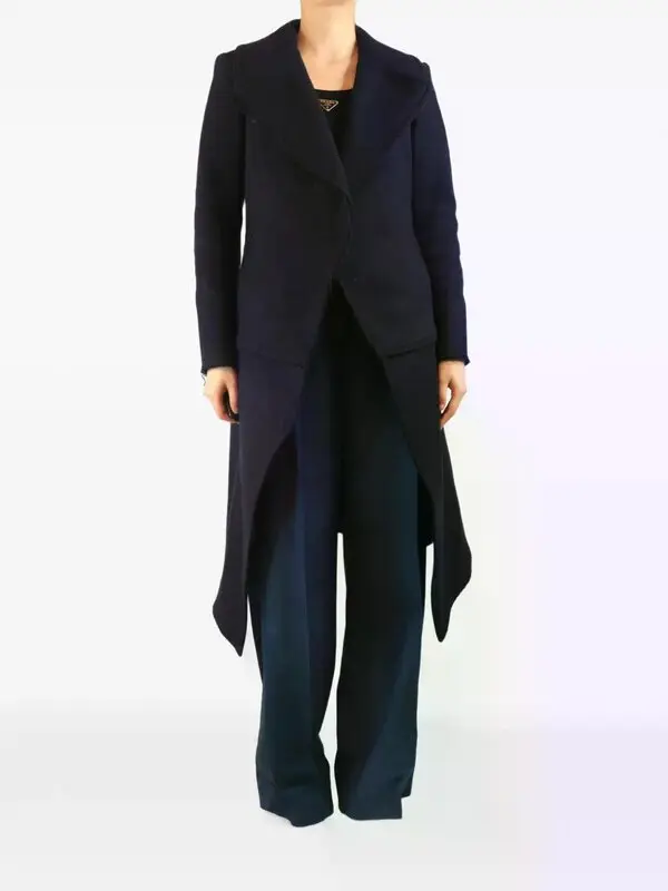 Celine Frayed-edge Single-breasted Coat