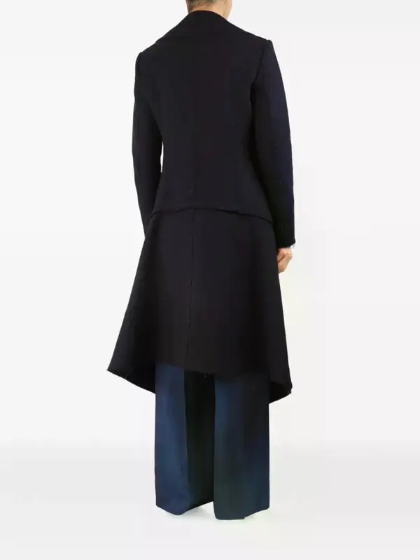 Celine Frayed-edge Single-breasted Coat