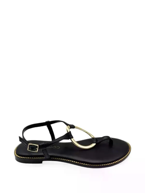 SPAZIO CORRIDONI 1 Flat Sandals With Metal Ring Detail