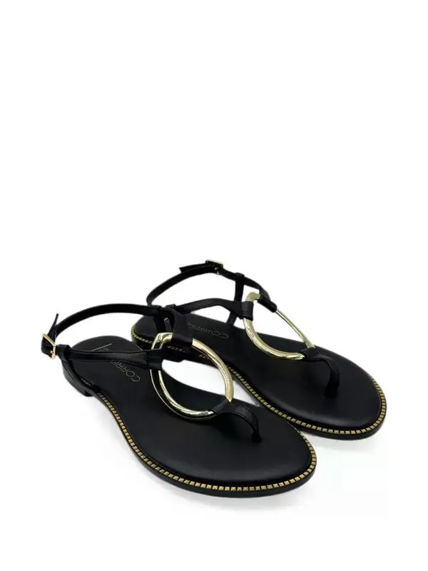SPAZIO CORRIDONI 1 Flat Sandals With Metal Ring Detail