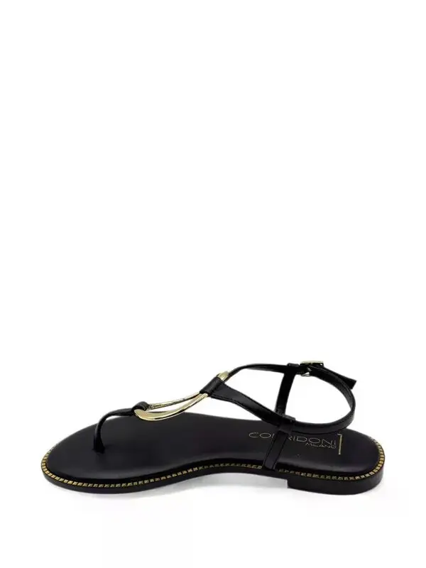 SPAZIO CORRIDONI 1 Flat Sandals With Metal Ring Detail