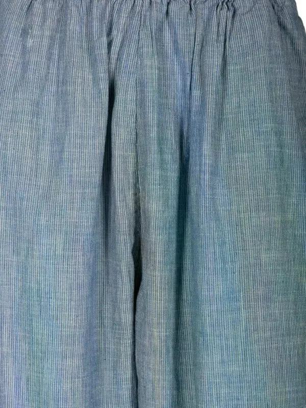 MONOSTEREO Striped Elasticated-waistband Trousers