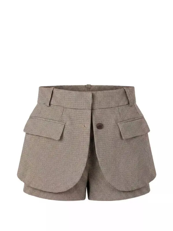 Monse Checked Mini Shorts