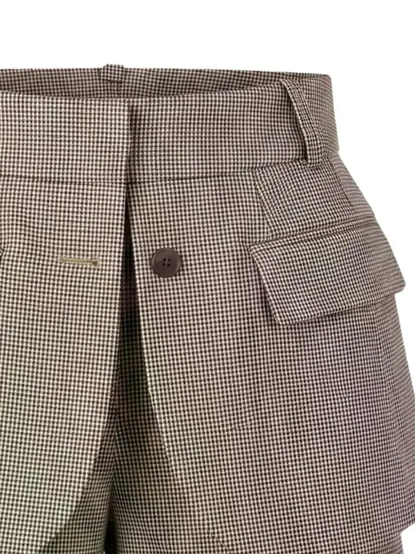 Monse Checked Mini Shorts