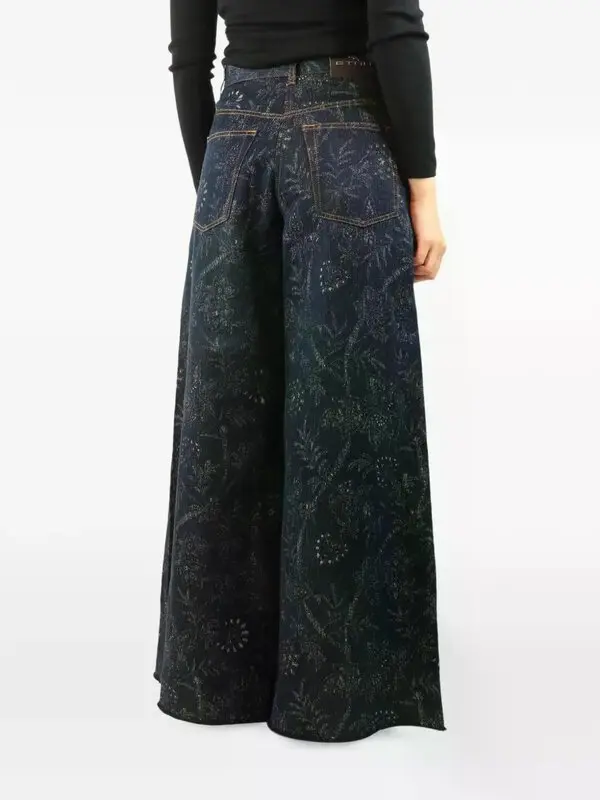 Etro Floral Print Wide-leg Jeans