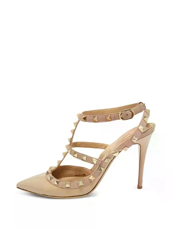Valentino Garavani Rockstud Embellished Stiletto Pumps - Neutrals