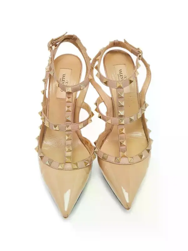 Valentino Garavani Rockstud Embellished Stiletto Pumps - Neutrals