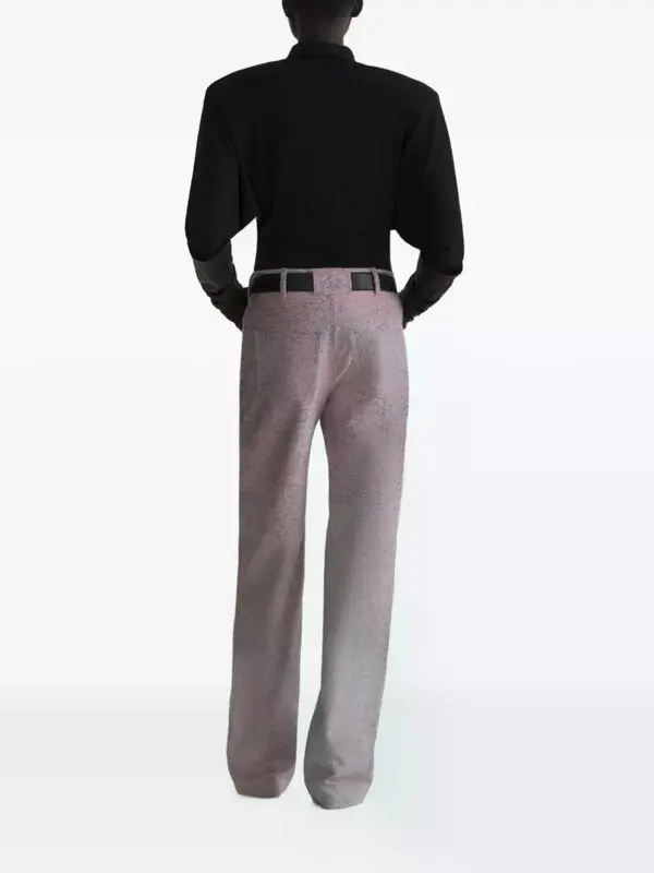 MUGLER Batwing Sleeve Polo Bodysuit - Pink