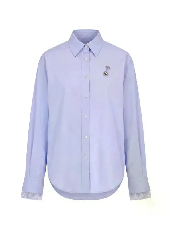 Monse Cherry-embellished Checked Cuff Shirt