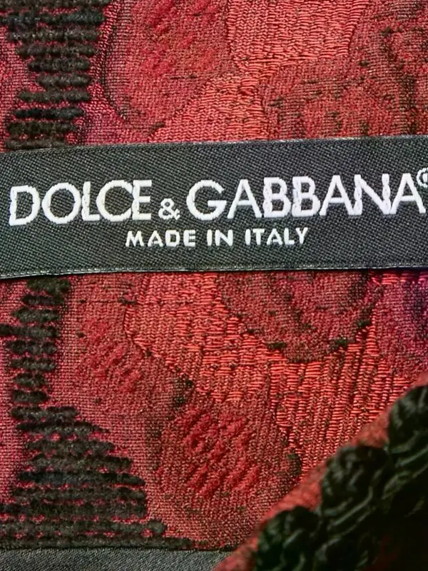 Dolce & Gabbana Floral Jacquard Lace Trim Mini Skirt
