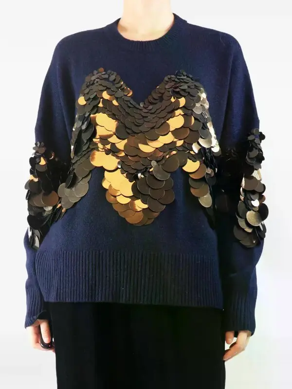 Altuzarra Sequin Embellished Crew Neck Sweater
