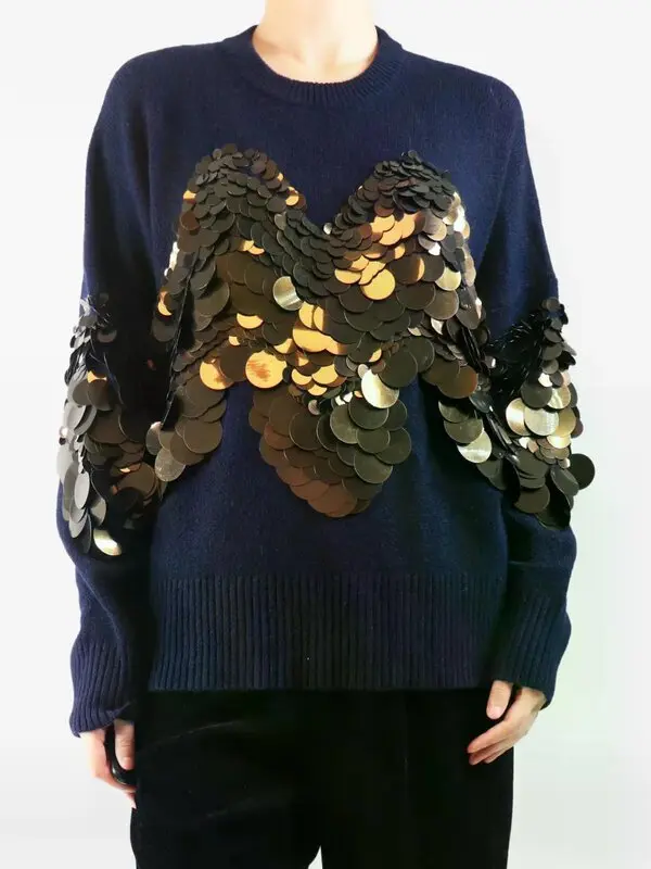Altuzarra Sequin Embellished Crew Neck Sweater