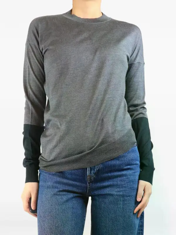Stella McCartney Colour-block Long-sleeve Fine Knit Top