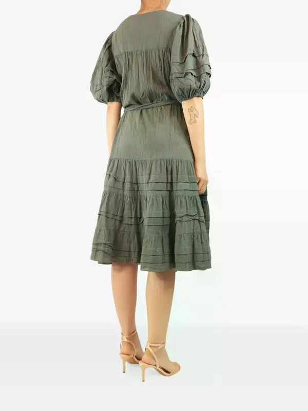 Zimmermann Belted Tiered Midi Dress