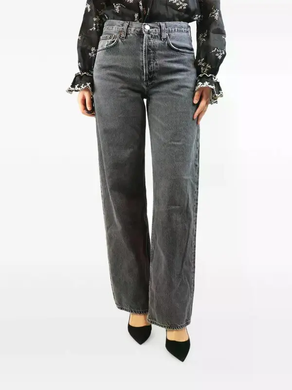 AGOLDE Cotton Wide-leg Jeans - Grey