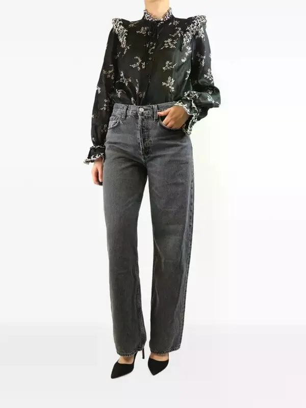 AGOLDE Cotton Wide-leg Jeans - Grey