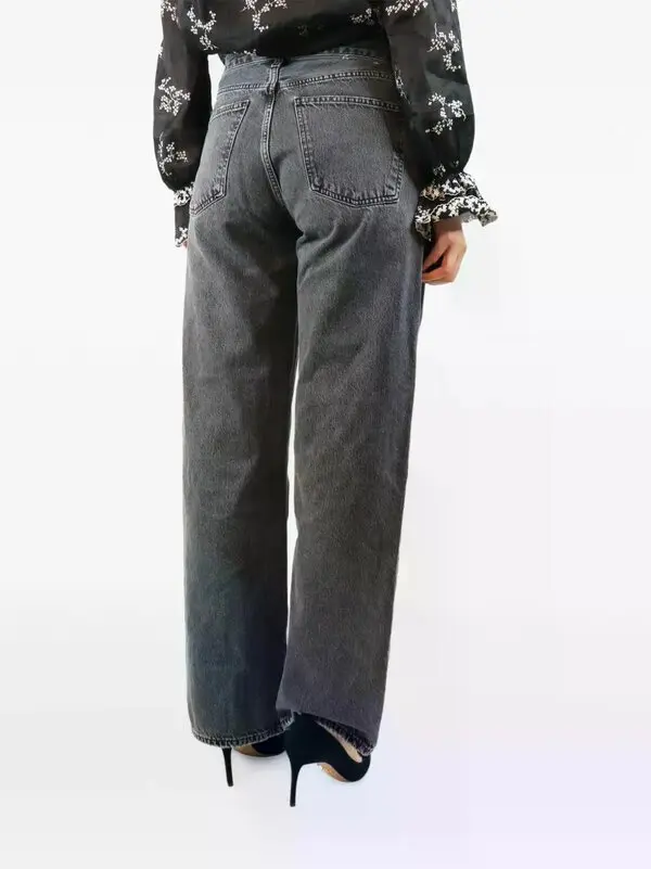 AGOLDE Cotton Wide-leg Jeans - Grey