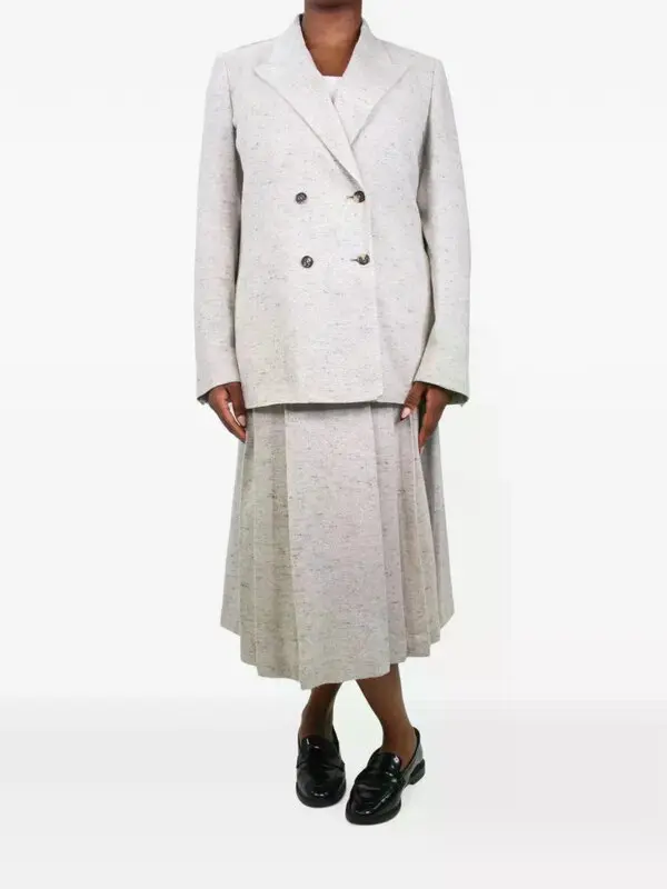 Gabriela Hearst Cashmere Double-breasted Skirt Set