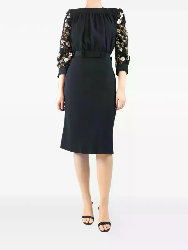 Miu Miu Embellished Open-back Midi Dress