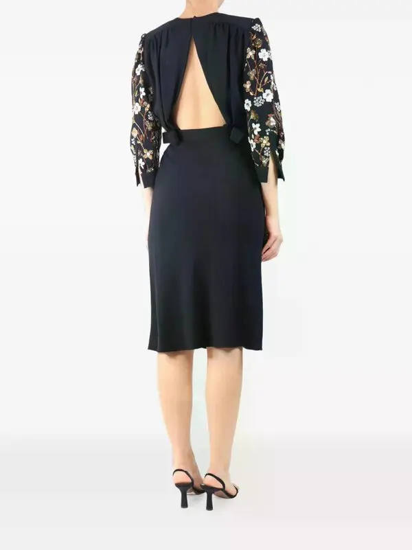 Miu Miu Embellished Open-back Midi Dress