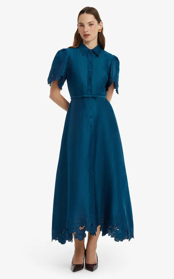 LEO LIN Bianca Applique Midi Dress