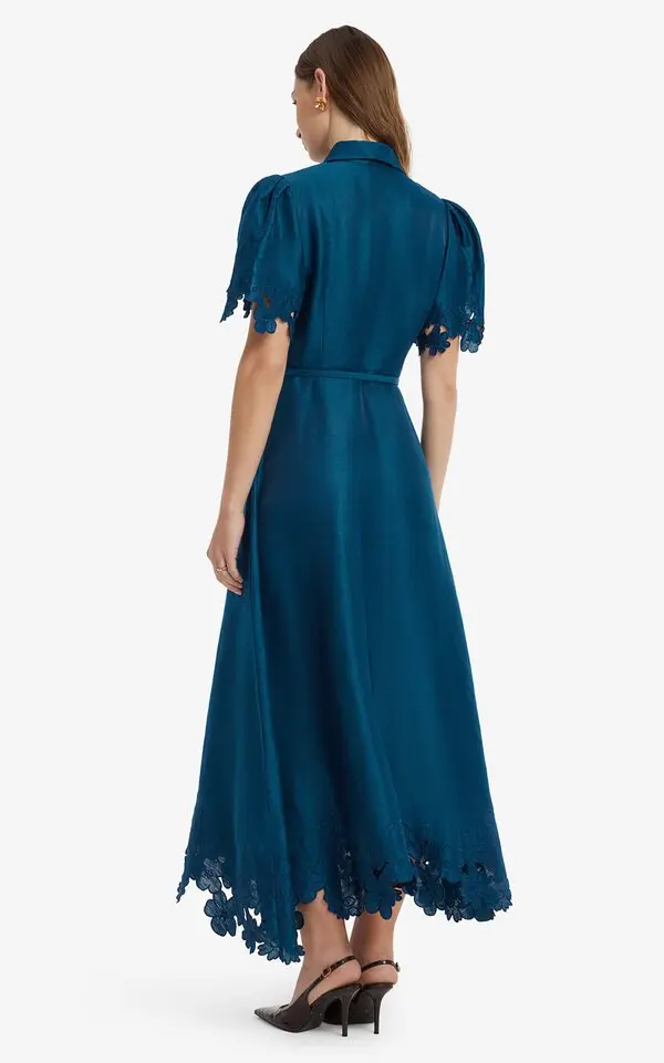 LEO LIN Bianca Applique Midi Dress