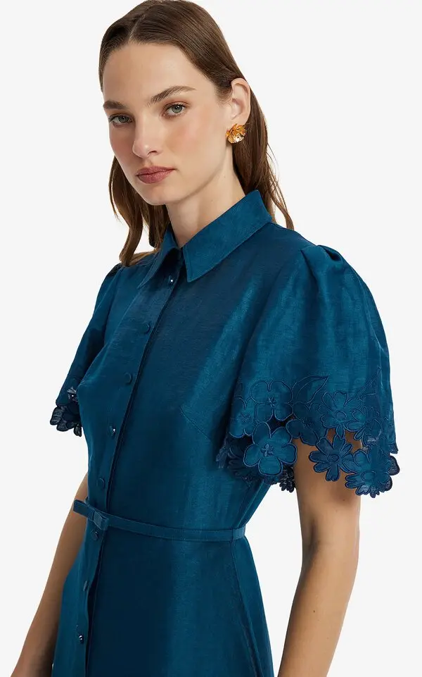 LEO LIN Bianca Applique Midi Dress
