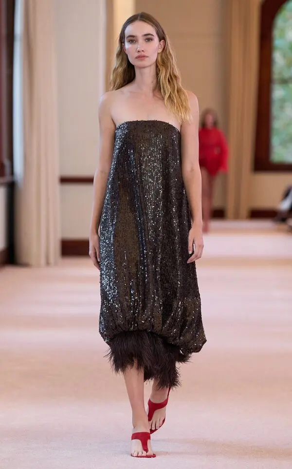 Aje Elysian Sequin Midi Dress