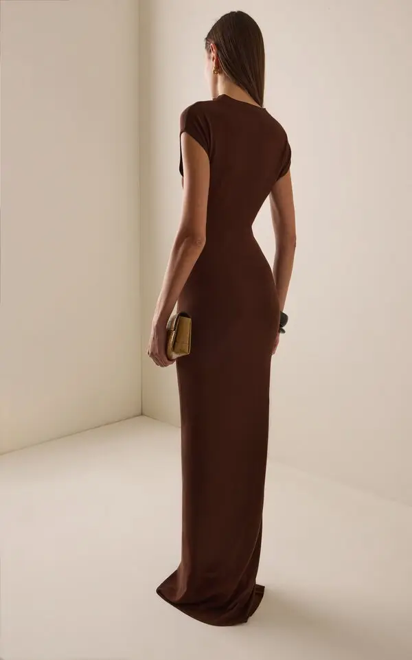 AMIYA Ala Cap Sleeve Maxi Dress