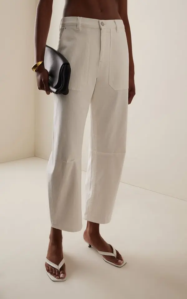 DL1961 Bilie Easy Barrel High-rise Twill Pants