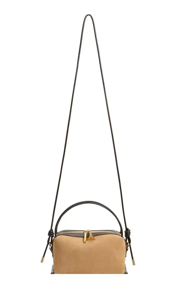 VERAFIED Gold Suede Café Mini Bag