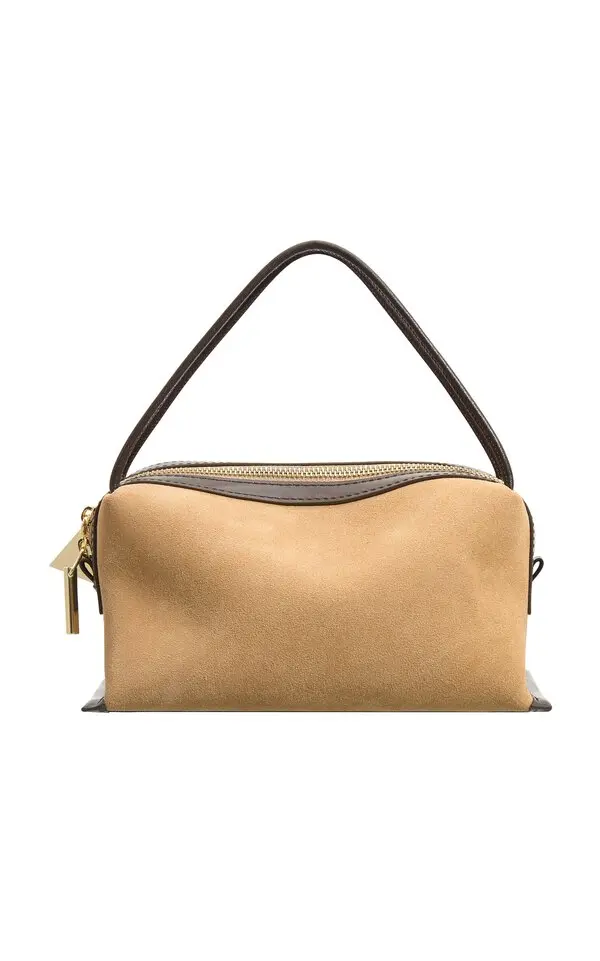 VERAFIED Gold Suede Café Mini Bag