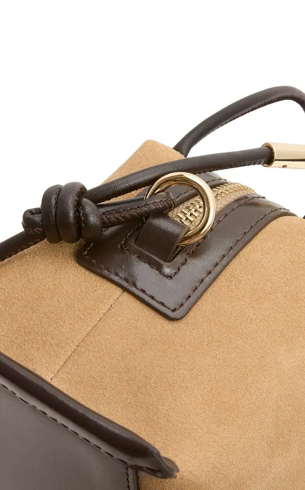 VERAFIED Gold Suede Café Mini Bag