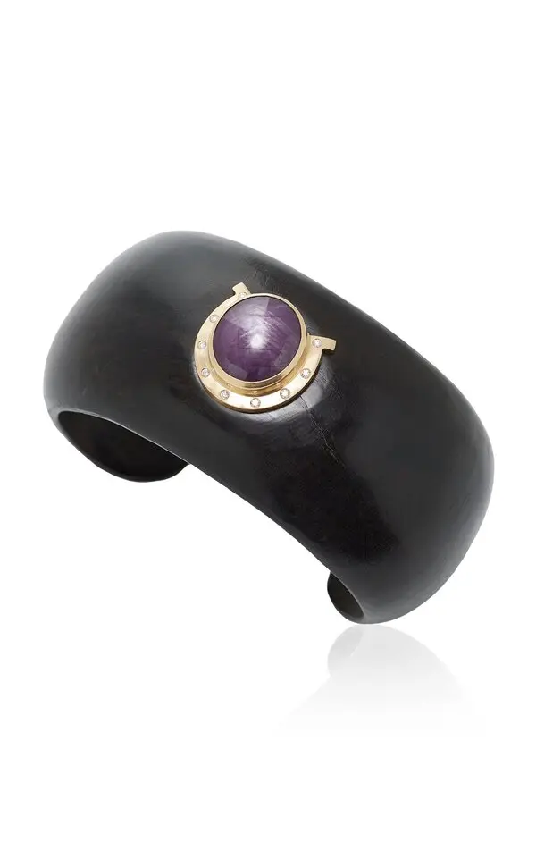 Annette Ferdinandsen Paloma "lone Star" Cuff With Star Ruby And Diamonds